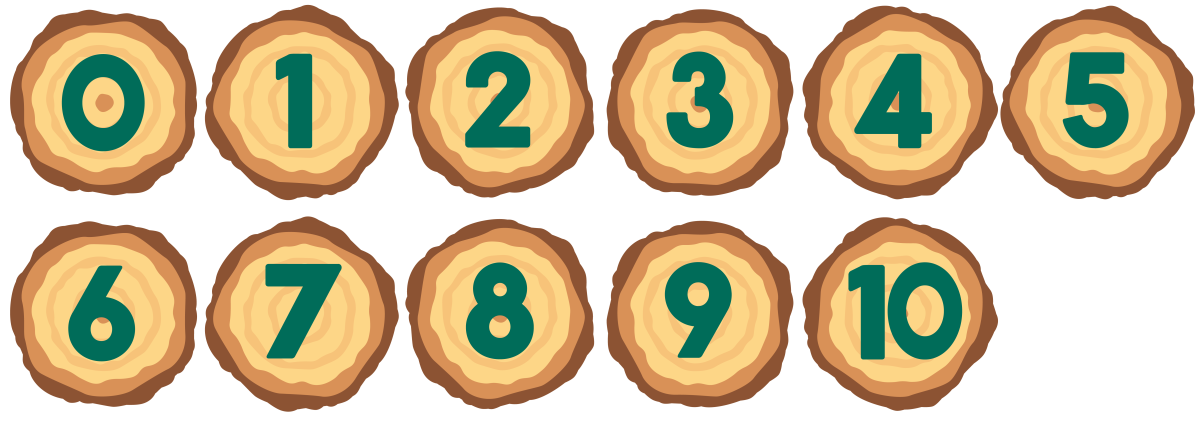 Træstubbe med tal til motorikbane - Motorikbaner - Eduplay